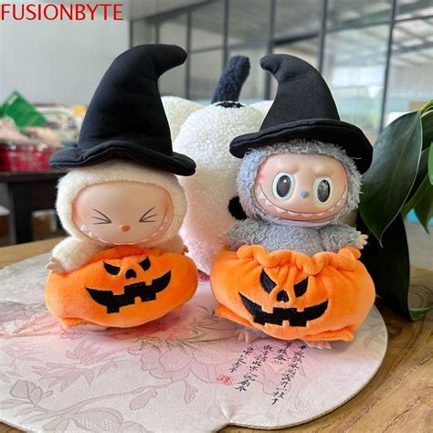 Fusionbyte 1 ชุดนั่ง Party Labubu เสื้อผ้าตุ๊กตา กางเกงแขวนเสื้อสีดํา