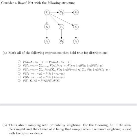 Solved Consider A Bayes Net With The Following Structure Chegg Com