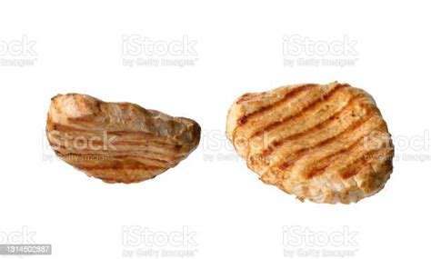 흰 배경에 고립 된 구운 돼지 고기 슬라이스 식욕을 돋우는 스테이크 0명에 대한 스톡 사진 및 기타 이미지 0명 갈색 고기 Istock