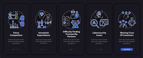 Launching Startup Dark Onboarding Mobile App Page Screen 3329663 Vector Art At Vecteezy