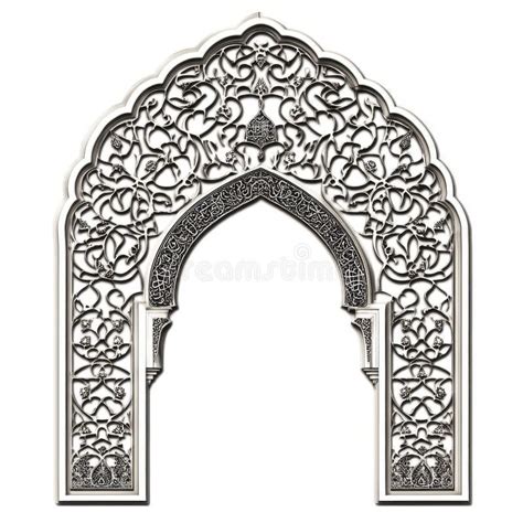 Intricate Arch Design Featuring Detailed Floral Patterns And Geometric