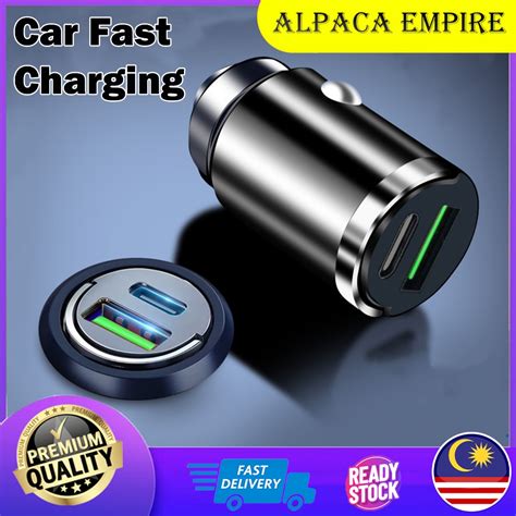 100w Mini Car Phone Charger Tiny Dual Port Adapter Fast Charging Home