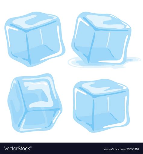 Ice Cubes Collection Royalty Free Vector Image