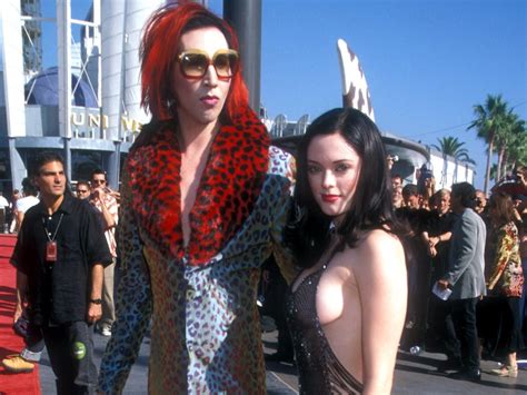 Rose Mcgowan And Marilyn Manson Vma