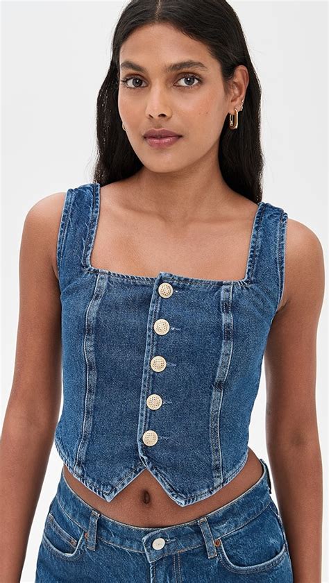 Reformation Bo Denim Top Shopbop
