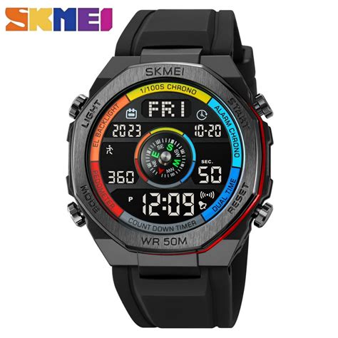 Skmei 3d Pedometer Fashionable Outdoor With Compass Creative Watch For Recording Steps Shopee