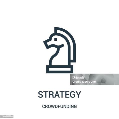 크 라우드 펀 딩 컬렉션의 전략 아이콘 벡터 얇은 라인 전략 개요 아이콘 벡터 일러스트 레이 션입니다 그래프에 대한 스톡 벡터 아트 및 기타 이미지 Istock