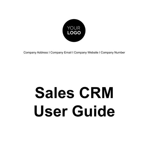 Sales Crm User Guide Template Edit Online And Download Example