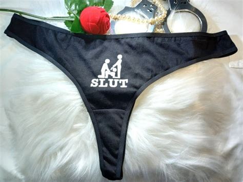 Slut Slutty Knickers Naughty Cuckold Ladies Lingerie Women Panties Pants Thong Ebay