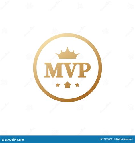 Mvp Most Valuable Player Gold Trophy Award Royalty Free Stock Image 79895350