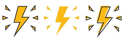 Lightning Natural Disaster Different Lightnings For Illustrations