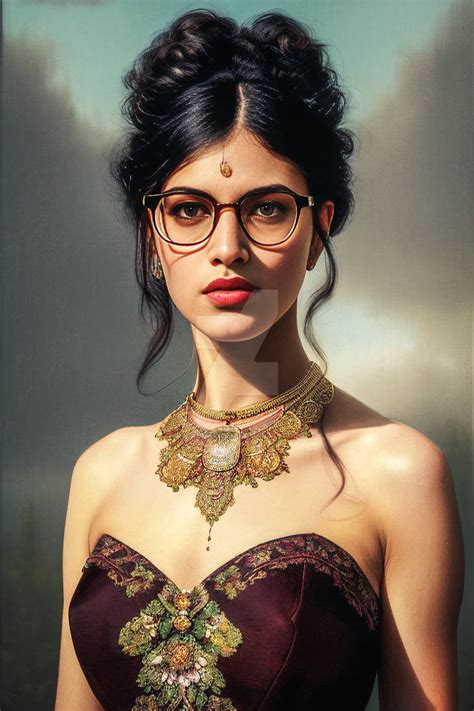 Elegant Woman With Glasses Ai Generated By Rocketmobster On Deviantart