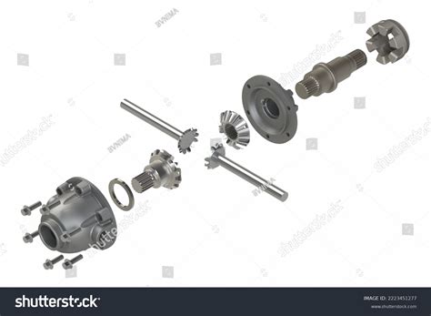 Differential Gear Box 3d Rendering Isolated Stock Illustration 2223451277 Shutterstock