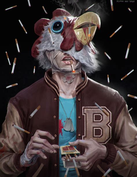 Jacket Hotline Miami Эскиз персонажа Великое искусство