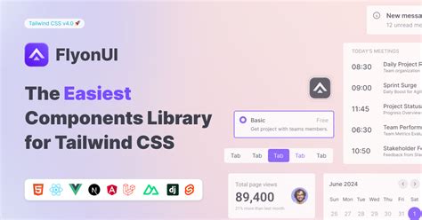 FlyonUI Free Tailwind CSS Components Library
