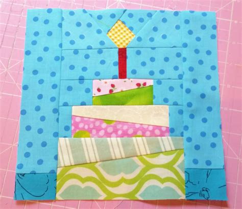 Birthday Cake Quilt Block Pattern Pdf Instant Download Modern Patchwork