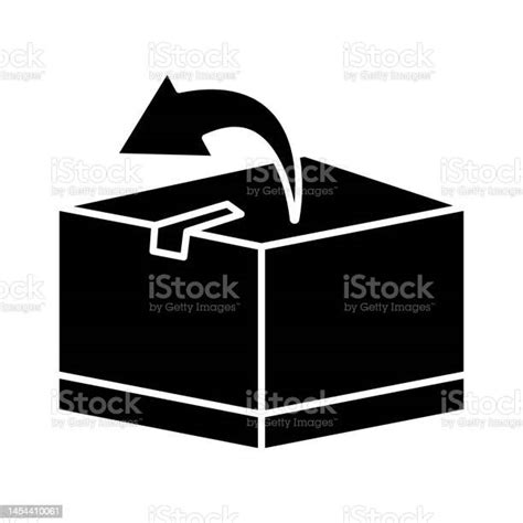 왼쪽 화살표가 있는 화물 상자 아이콘 그림입니다 반환 아이콘에 적합합니다 물류 배송과 관련된 아이콘 글리프 아이콘 스타일입니다