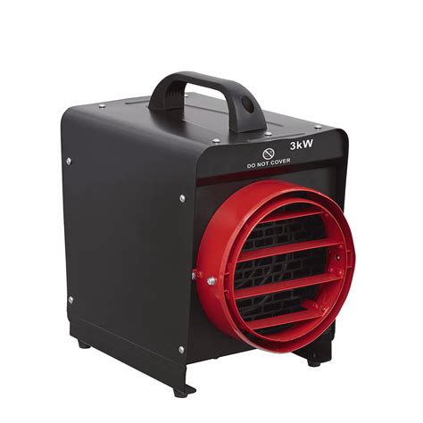 Sealey Deh3001 Industrial Electric Fan Heater 6m Ducting 16a Fitted