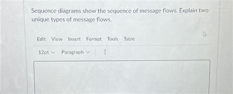 Solved Sequence Diagrams Show The Sequence Of Message Flows