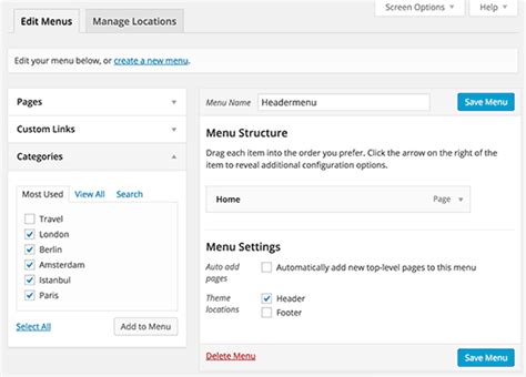 15 Best Tutorials To Master Wordpress Navigation Menus