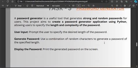 Completed Task 3 Of Codeways Password Generator Project Jaya Pavan Kumar Yekkala Posted On