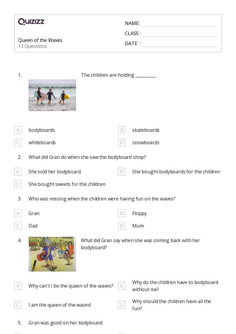 50 Waves Worksheets For 2nd Class On Quizizz Free And Printable