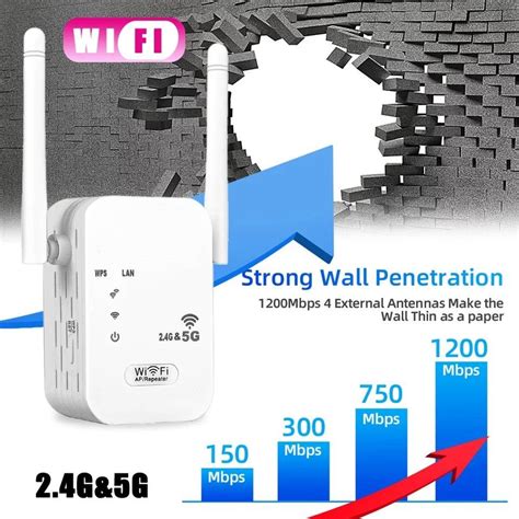 2 4g 5ghz Wifi Repeater 1200mbps Router Amplifier Wi Fi Long Range Extender Wifi Signal Booster