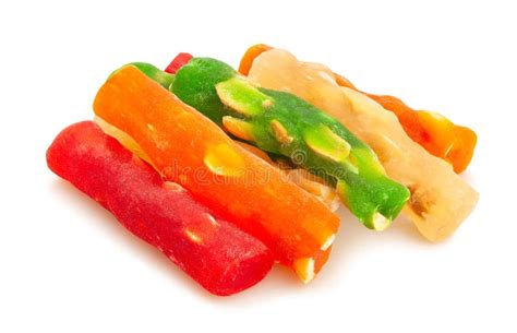 Jelly Sweets Nuts Path Isolated Stock Image Image Of Colorful