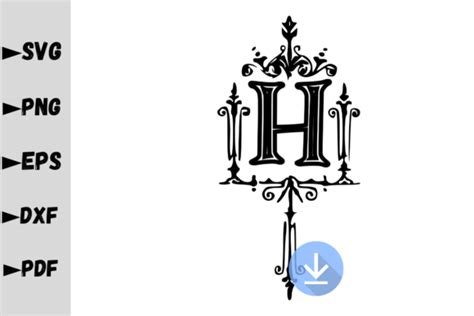 Monogram Letter H Monogram Svg Graphic By Jada Boutique Design · Creative Fabrica