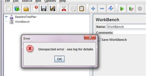 Jmeter Error While Loading Testplan Unexpected Error See Log