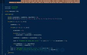 Arrays Visual C Promedio De Notas Por Curso Tutorias Co