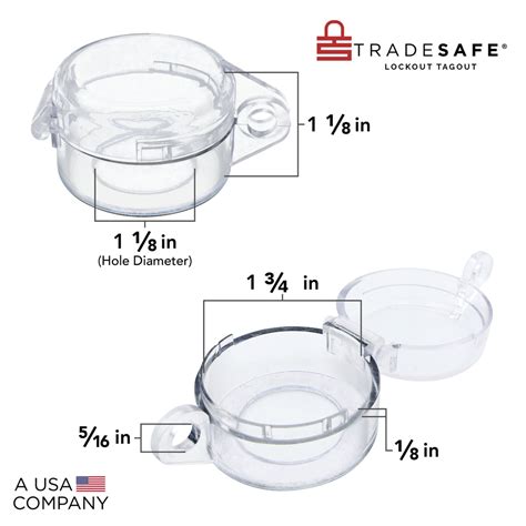 Round Push Button Lockout Large 5 Pack Tradesafe