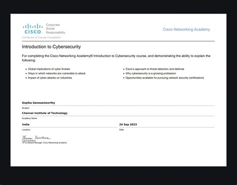 Cybersecurity Cisconetworkingacademy Learning Technology