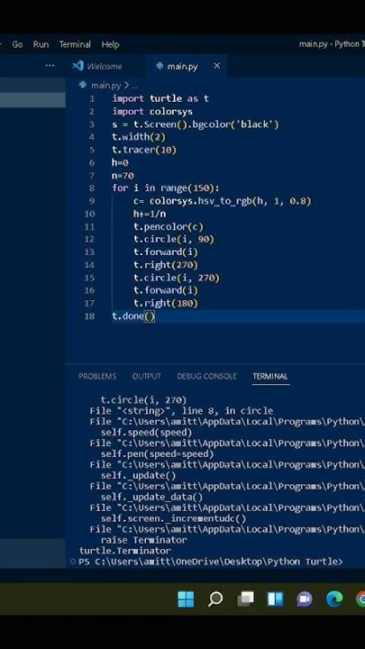 Python Turtle Graphics Im Back Viral Shorts Short Python