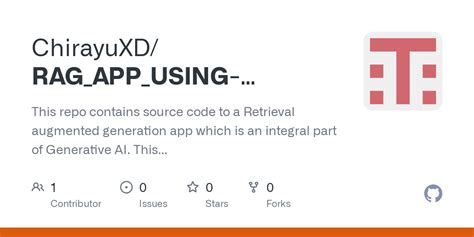Github Chirayuxd Rag App Using Langchain This Repo Contains Source Code To A Retrieval