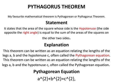 Solution Basic Description Of Pythagorus Theorem For Beginners Studypool