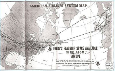 1947 American Airlines Timetable Complete Schedule 28919948