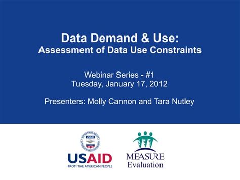 Assessment Of Constraints To Data Use Ppt
