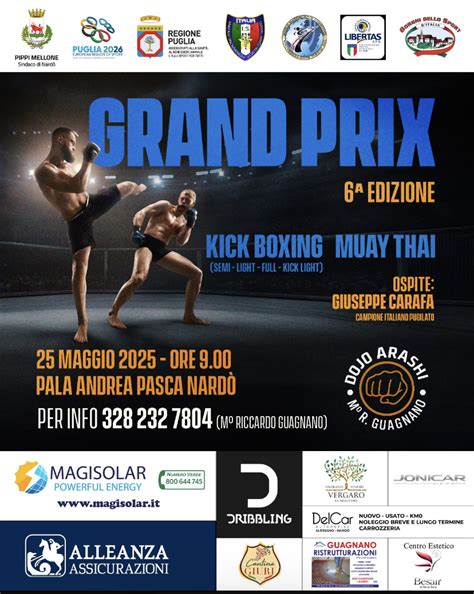 Sesta Edizione Del Grand Prix Kickboxing E Muay Thai Il 25 Maggio Al Palaandrea Pasca Di Nardò