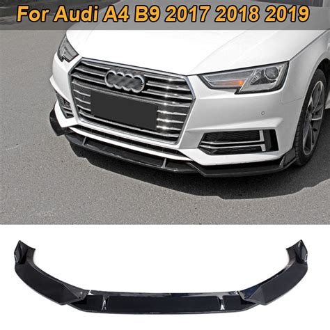 앞 범퍼 립 스포일러 사이드 스플리터 가드 커버 디플렉터 바디 키트 아우디 A4 B9 2017 2018 2019 자동차