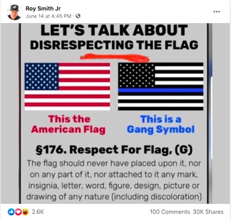 Police Support Flag Doesnt Violate Flag Code