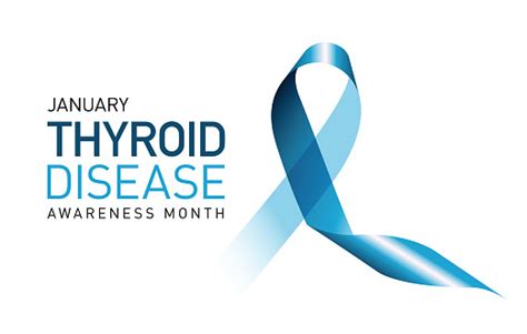 갑상선 질환 인식의 달 갑 상선 1월 갑상선 질환 벡터 스톡 일러스트 갑상샘에 대한 스톡 벡터 아트 및 기타 이미지 갑상샘 기민 사회 인식 기호 Istock