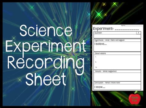 Science Experiment Recording Sheet