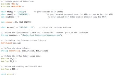 Iot Tesla Coil And Cooling Fan On The Localhost Details