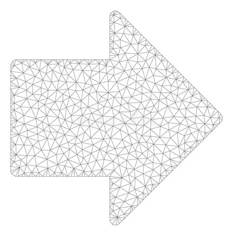 Arrow Right Polygonal Frame Vector Mesh Illustration Stock Vector Illustration Of Orientation