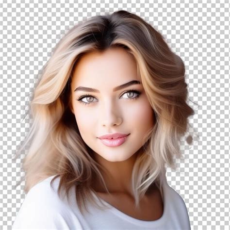 Premium Psd Portrait Of A Young Woman Beautiful Blond Hair And Smiling Beautiful Young Swedish