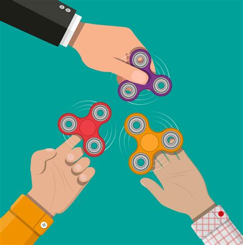 Hand Spinner Antistress Toy Fidget Spinner Vector Illustration In Flat Style 35638258 Vector