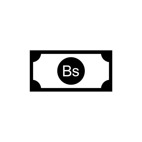 Símbolo De Moneda De Venezuela ícono De Bolívar Venezolano Signo De Ves Ilustración Vectorial