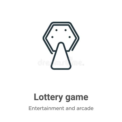 Lottery Game Outline Vector Icon Thin Line Black Lottery Game Icon Flat Vector Simple Element