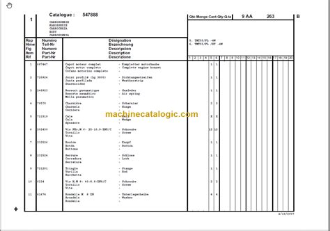 Manitou Tmt 55 Fl Xt 4w S1 E2 Parts Manual
